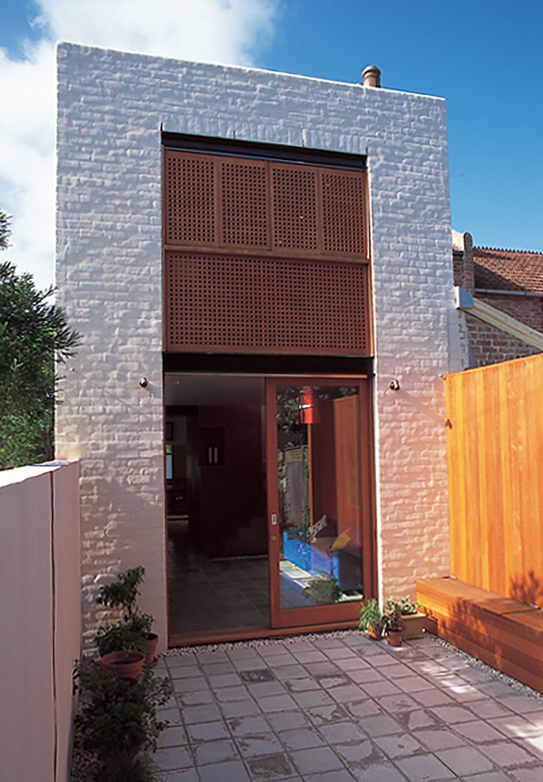 Newtown Residence Bagged Brickwork Timber Screen Terrace Melocco